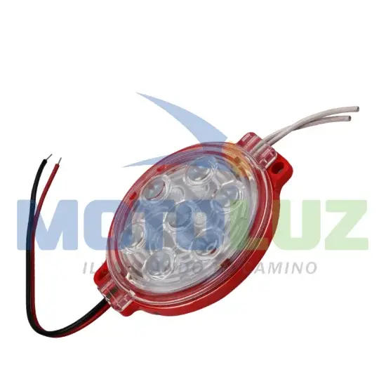 MODULO REDONDO 7 LEDS - ROJO MOTOLUZ | Precio en Perú - Moto Luz | Moto ...